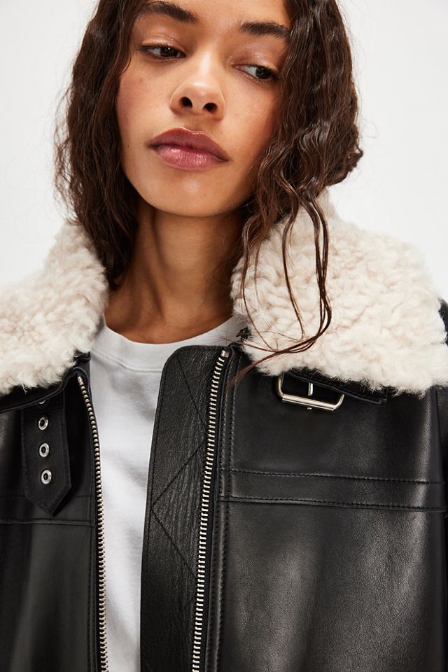 Stand Studio Emelia Leather Jacket | Free People UK