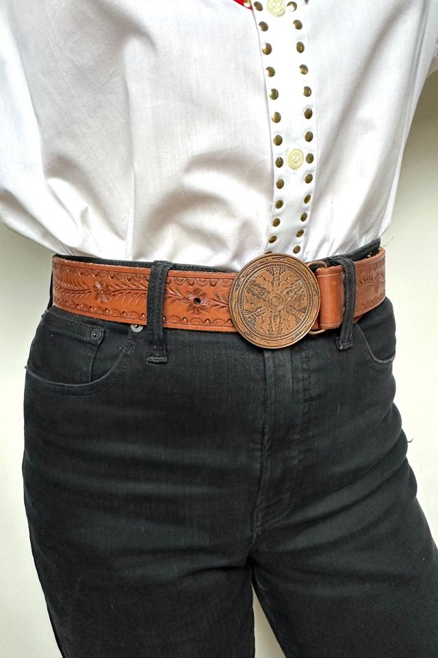 Vintage Tooled Leather "Sue" Belt with Buckle Selected by Grievous ...