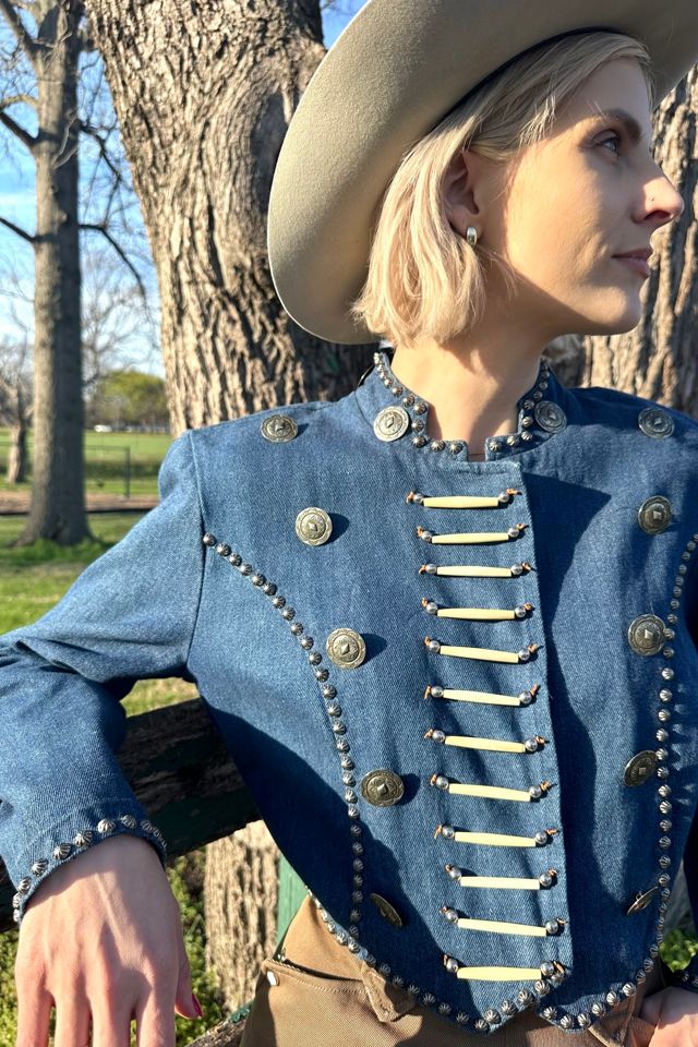 Vintage Cropped Denim Western Flare Jacket Selected by Grievous Angel ...