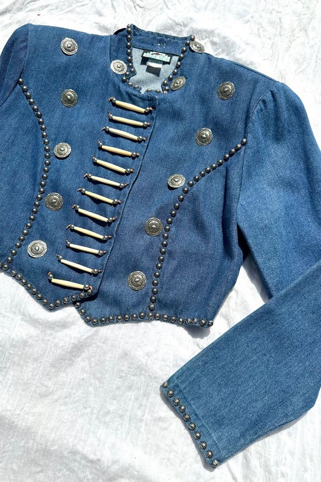 Vintage Cropped Denim Western Flare Jacket Selected by Grievous Angel ...