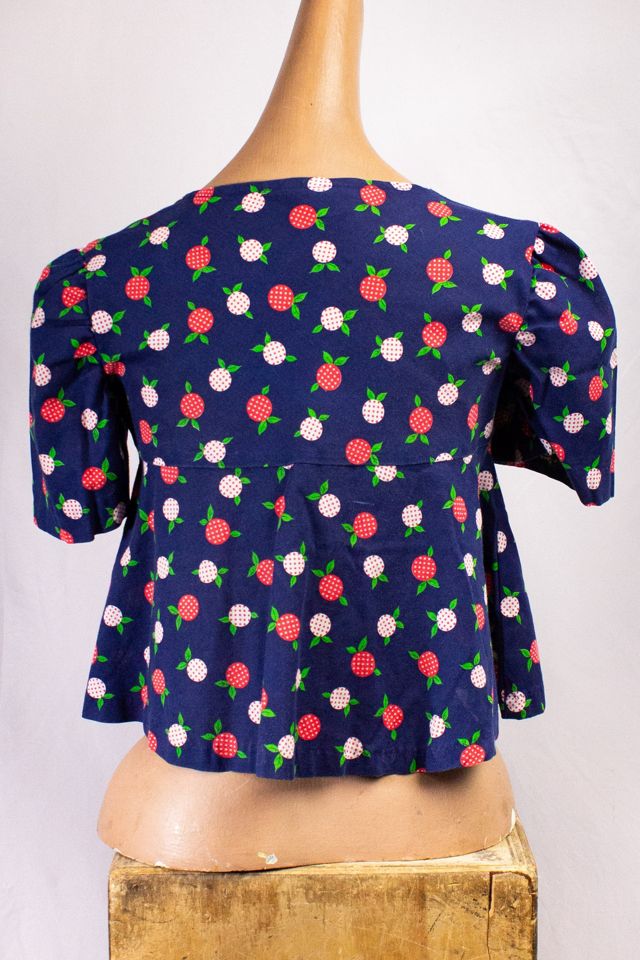Vintage 70s Lemon Frog Strawberry Blouse Selected by Black Shag Vintage ...
