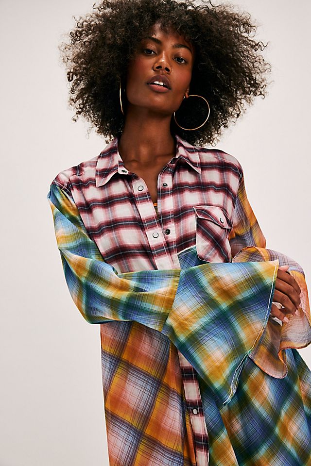 Prairie Plaid Maxi Dress Set | Free People Prairie Plaid Maxi Dress Set | Free People