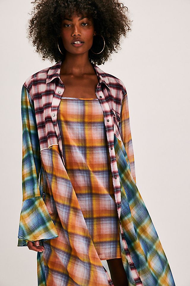 Prairie Plaid Maxi Dress Set | Free People Prairie Plaid Maxi Dress Set | Free People