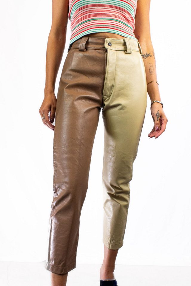 Vintage 80s Bates 2 Tone Women's Leather Pants Selected by Black Shag ...