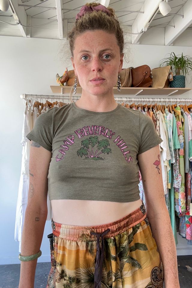 Camp Beverly Hills Cropped Top Army Green Selected by The Curatorial ...