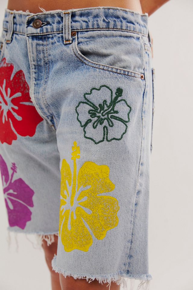 Tricia Fix Hibiscus Denim Shorts | Free People UK