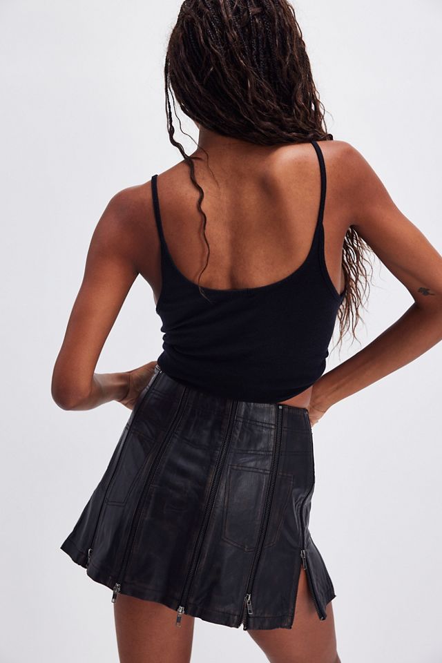 Fp X Understated Leather Zipper Skirt Free People