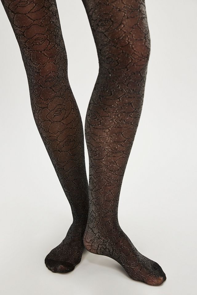 Metallic Wild Rose Tights | Free People