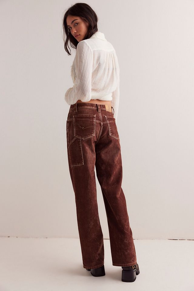 We The Free Tinsley Baggy High-Rise Flocked Jeans | Free People