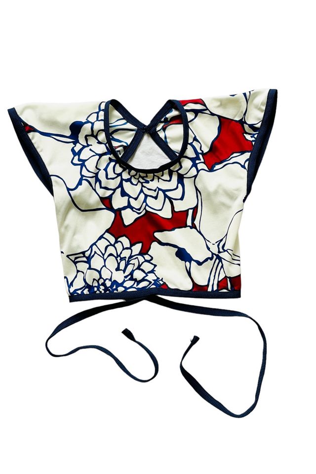 Vintage 1970s Large Floral Crop Top By Fernmercantile Free People
