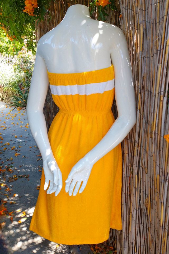 1970's Terry Tube Top Dress Selected by Garbage Soup | Free People