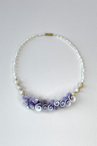 Vintage 80s Lavender Shell Collar Selected by MARMALADE | Free People