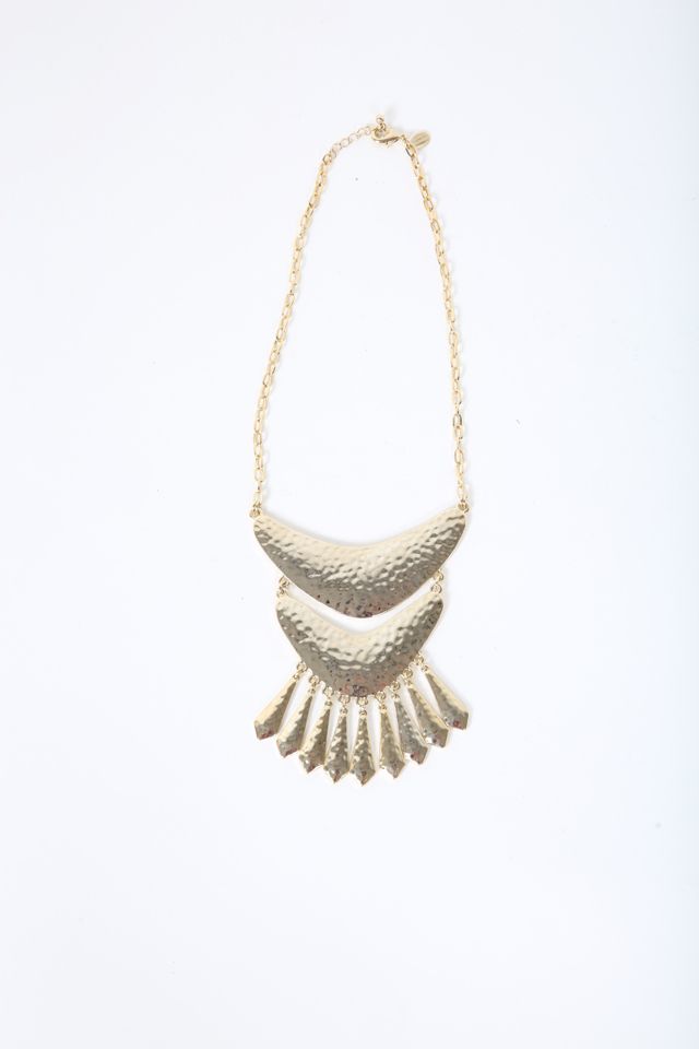 Y2K Gold Metal Pendant Necklace Selected by Love Rocks Vintage | Free ...