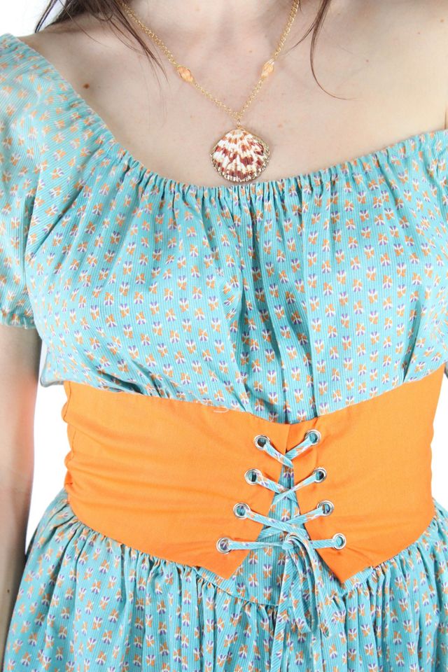 1970s Corset Off-The-Shoulder Floral Mini Dress Selected By Moons ...
