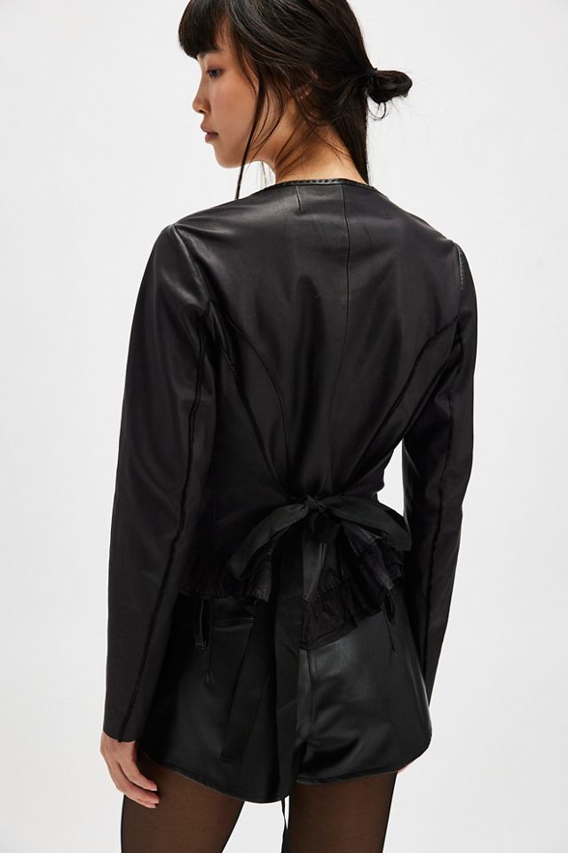 Nigel Preston Leather Lace Corset | Free People