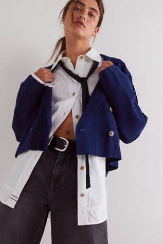 Blazer court en maille Sadie We The Free | Free People FR