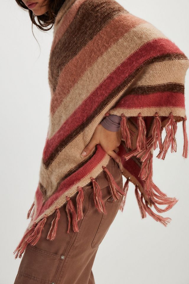 Striped Turtleneck Poncho | Free People
