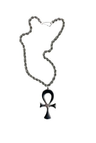 Vintage Enameled Ankh Symbol on Silver Rope Chain Selected By Ankh By ...