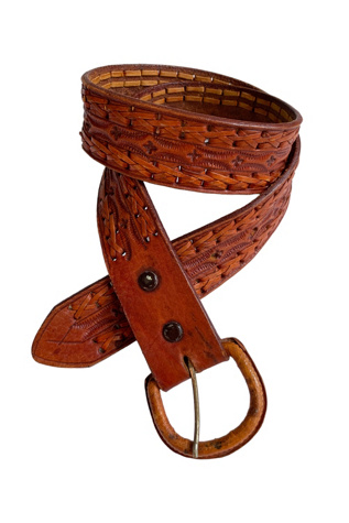 Vintage 1970s Woven Leather Belt Selected by SharpLilTeeth | Free People