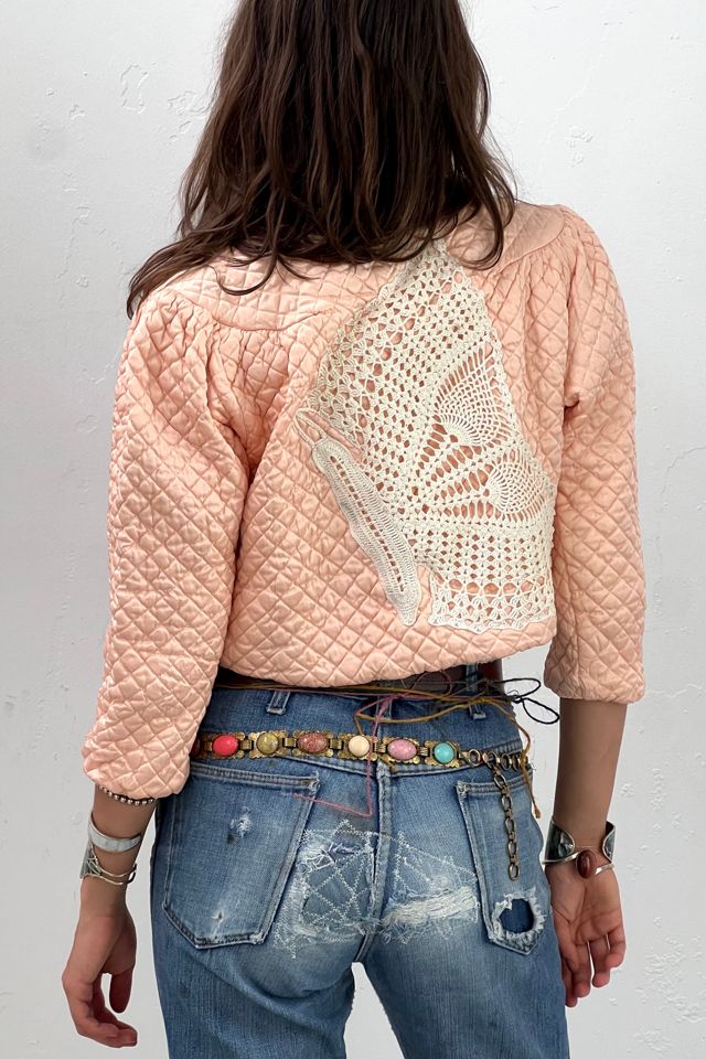 Anna Corinna Reworked Vintage Butterfly Silky Quilted Demi Jacket ...