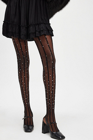 Strobe Glitter Fishnet Tights | Free People