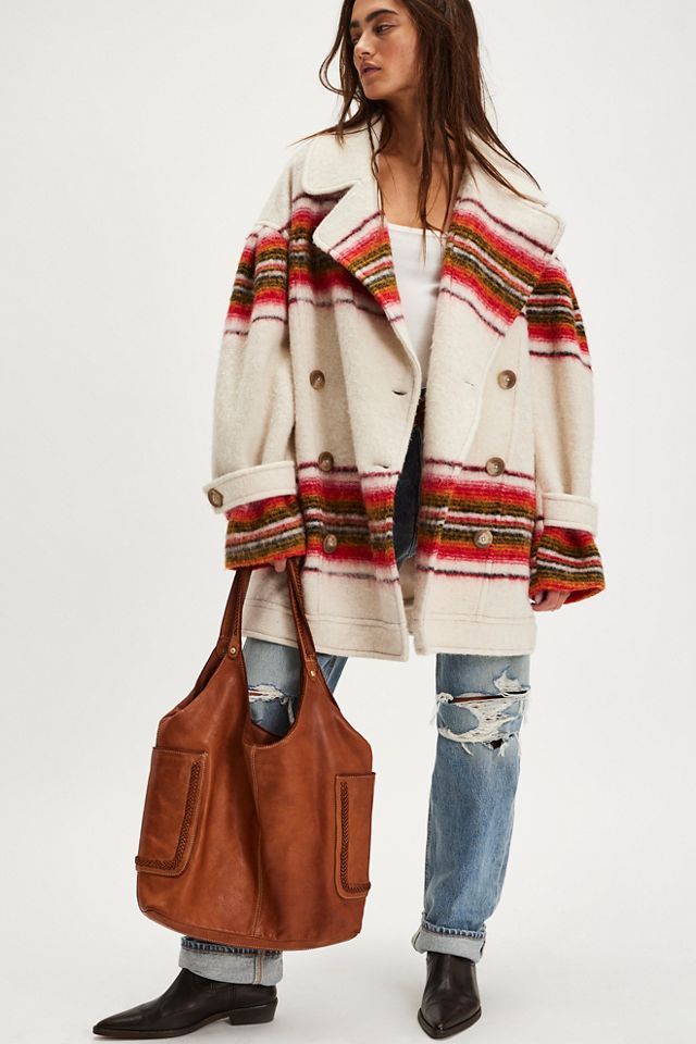 Henri Wool Stripe Coat | Free People