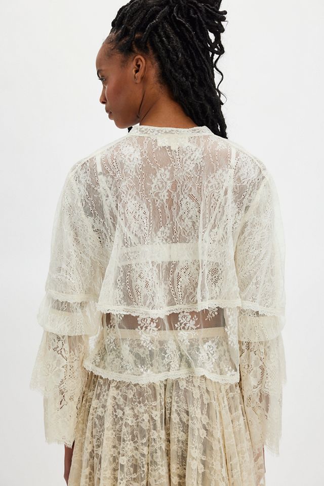 Nigel Preston Lace Cape Shirt | Free People UK
