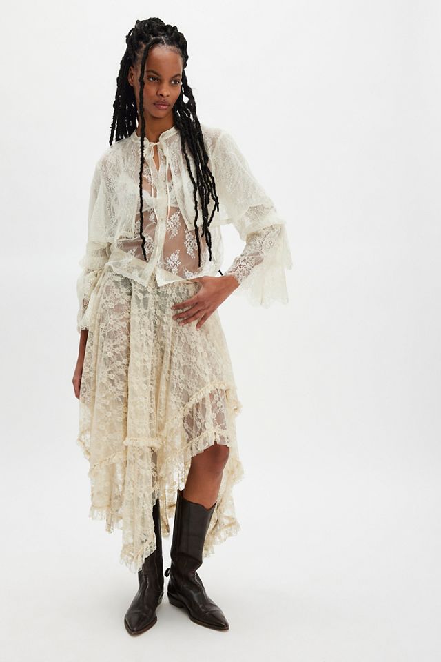Nigel Preston Lace Cape Shirt | Free People UK