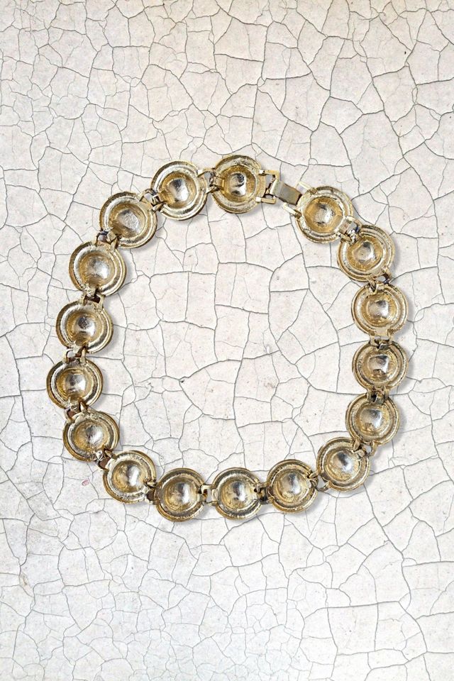 1980s Bright Gold Disc Choker Necklace Selected By Ritual Vintage ...