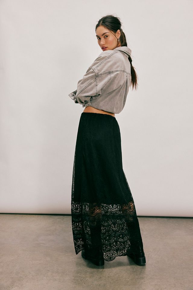 Nigel Preston Straight Lace Skirt | Free People