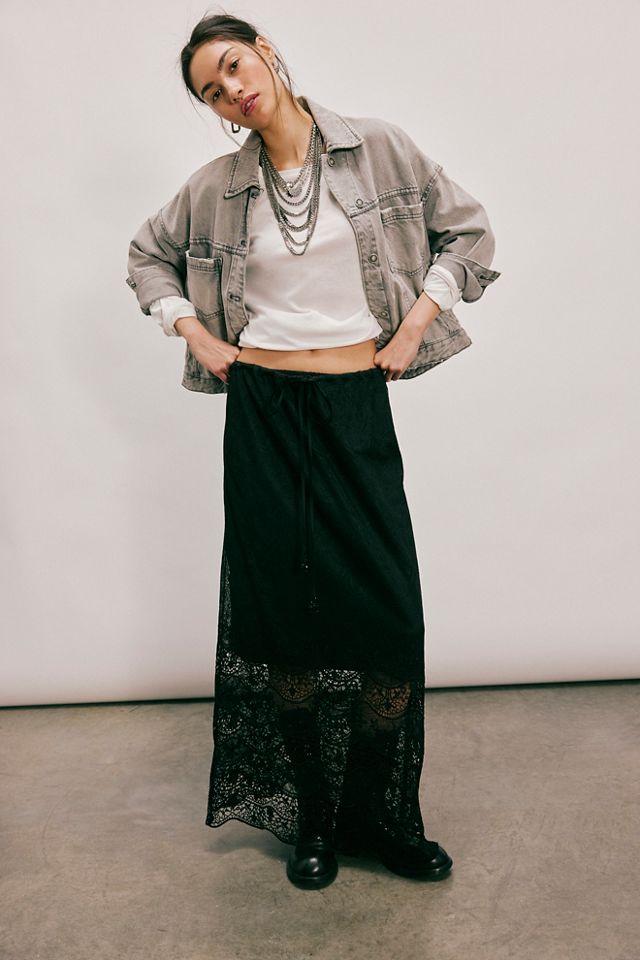 Nigel Preston Straight Lace Skirt | Free People