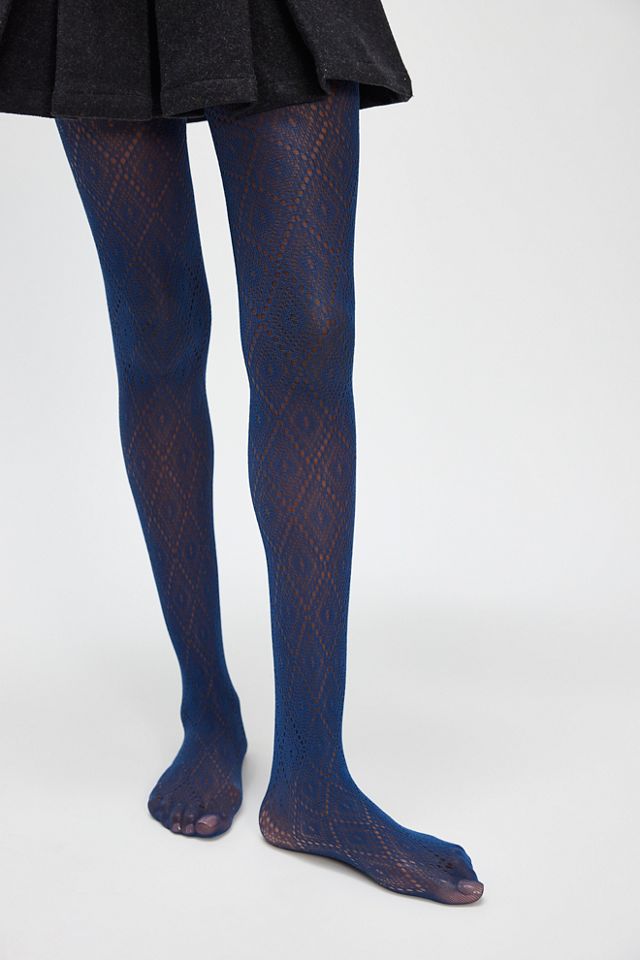 Framed Diamonds Net Tights | Free People UK