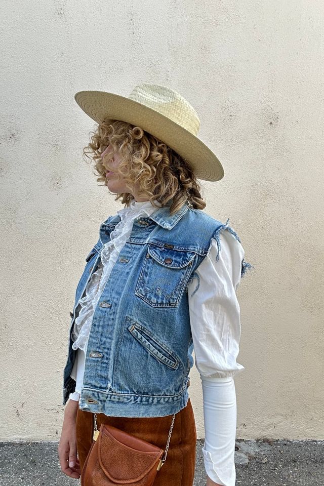 Vintage Woven Rattan Cowboy Hat Selected by The Curatorial Dept. Free People