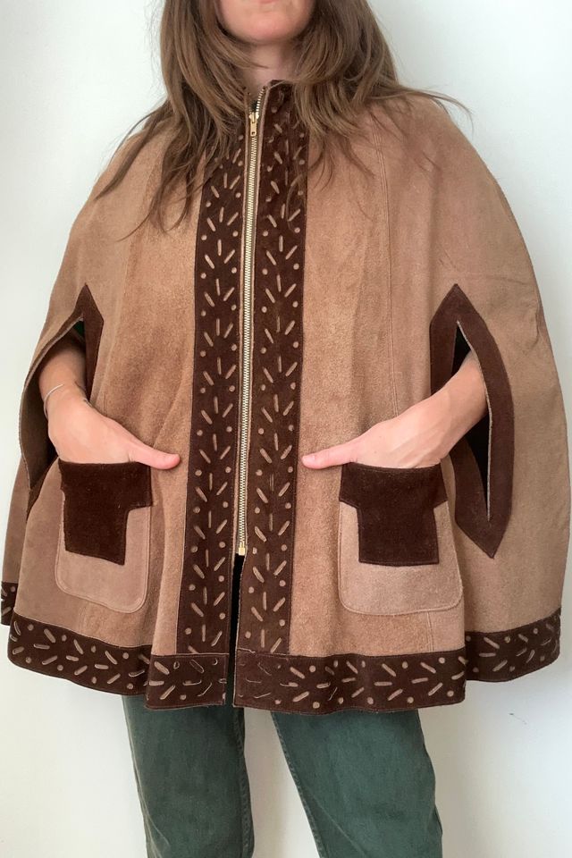 Vintage 1970s Suede Cape Selected by Grievous Angel Vintage | Free People