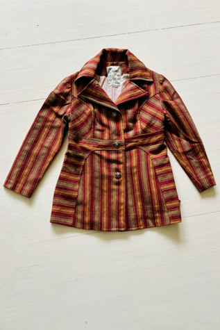 Vintage Woven Wool Striped Mod Jacket Selected By Atlantic Vintage ...