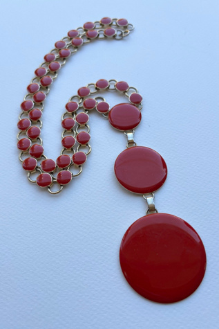 70's Red Dot Necklace Selected by Wax Plant | Free People