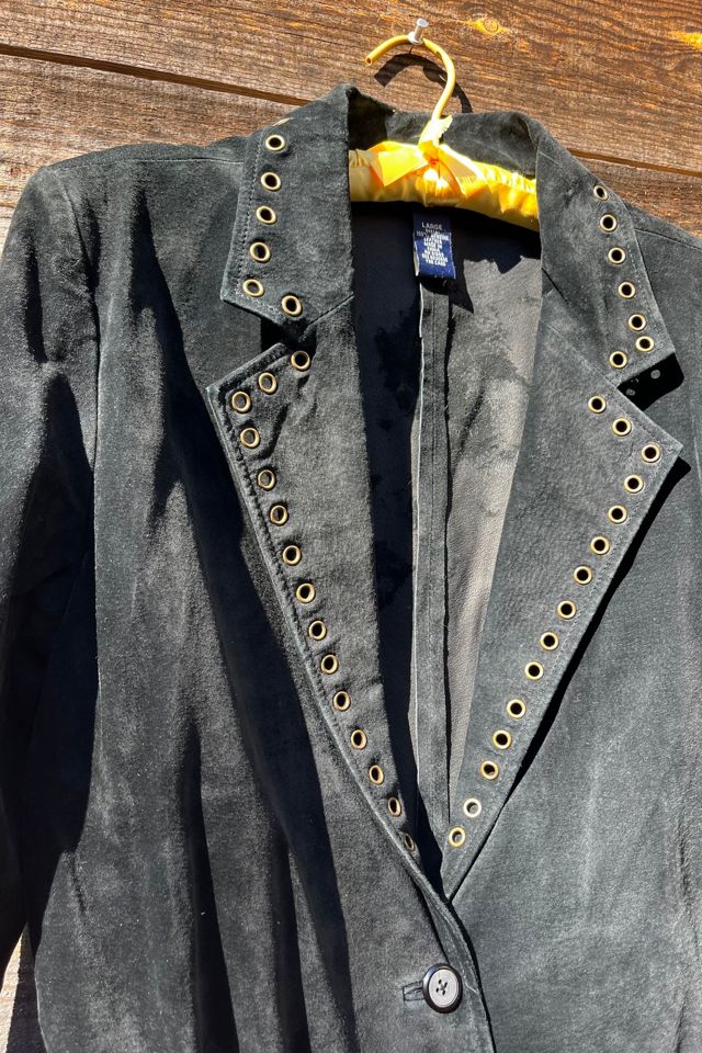 Suede Grommet Blazer Jacket Selected by Wax Plant | Free People