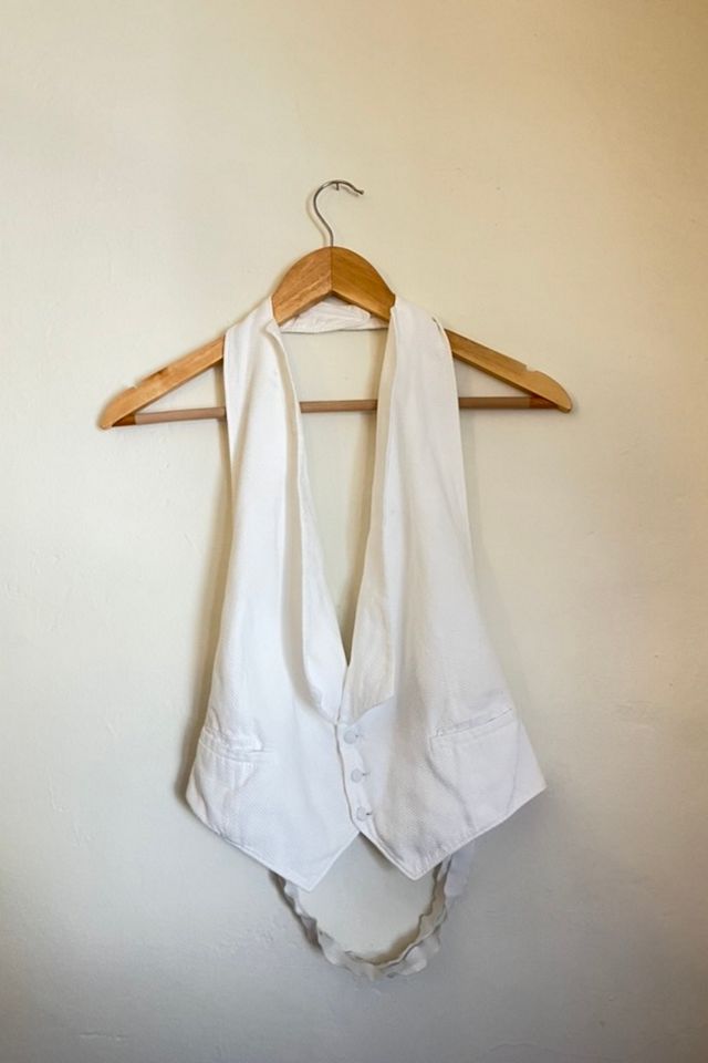Vintage White Tuxedo Vest Selected by The Curatorial Dept. | Free People