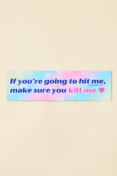 Hit Me Slogan Text Car Bumper Magnet | Urban Outfitters