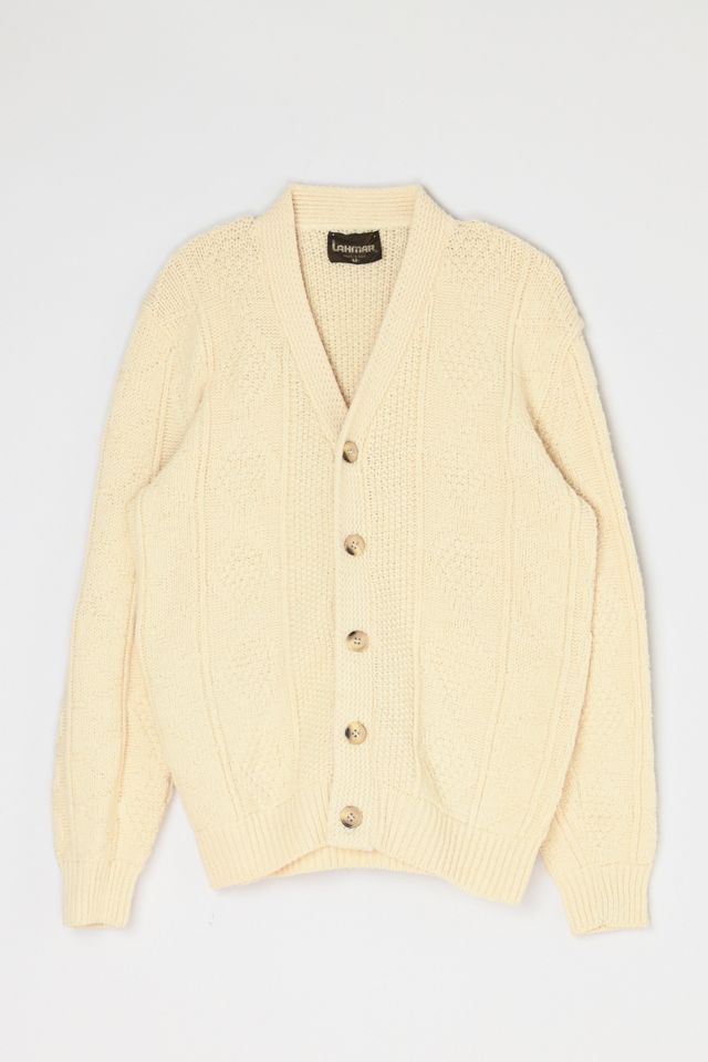 Vintage 70s Cream Knit Cardigan | Urban Outfitters