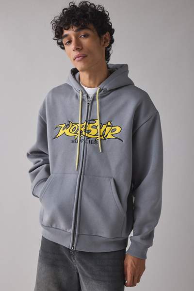 WORSHIP SUPPLIES Vanity Zip Hoodie Sweatshirt | Urban Outfitters