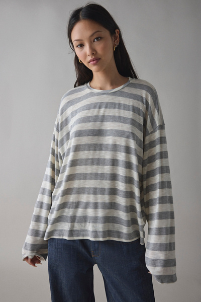 Urban Renewal Remnants Striped Drippy Sleeve Sweater | Urban Outfitters ...