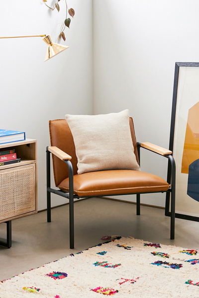 Wesley Faux Leather Lounge Chair | Urban Outfitters