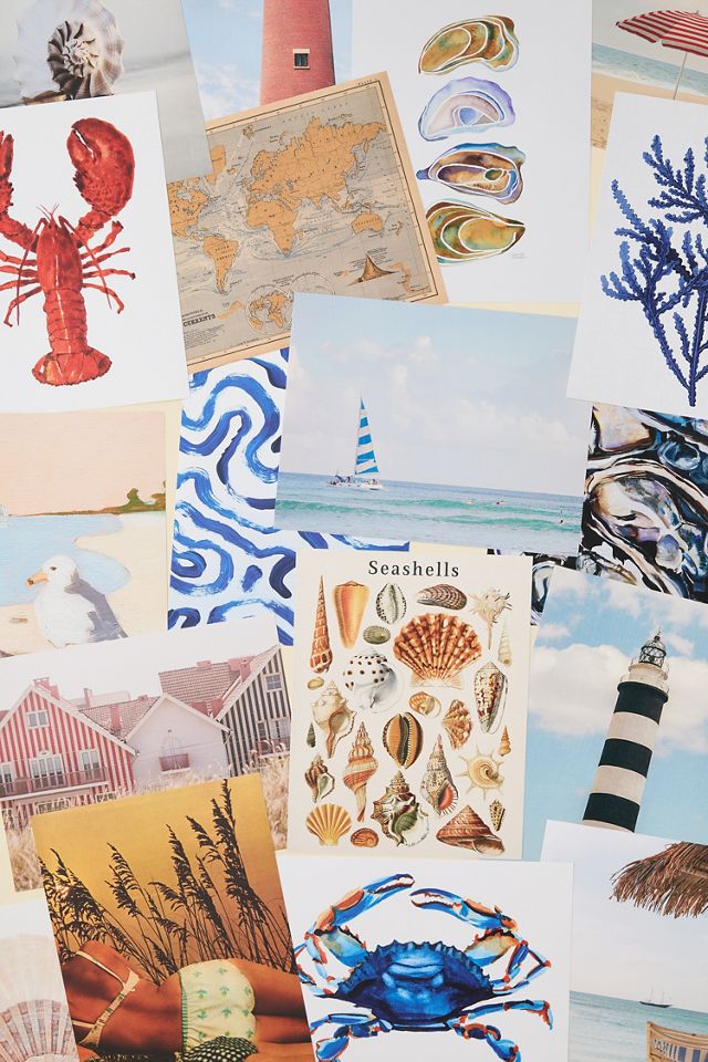Coastal Icons Art Print Collage Kit | Urban Outfitters