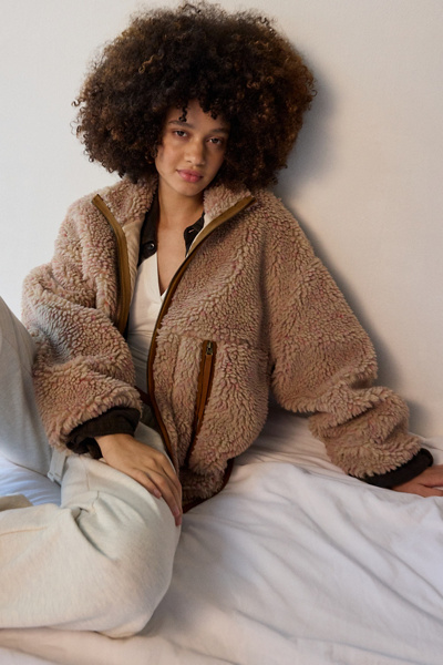 UGG Marlene Confetti Piled Fleece Zip-Up Jacket | Urban Outfitters