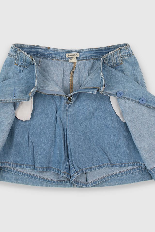 Vintage 90s Light Wash Denim Skort | Urban Outfitters