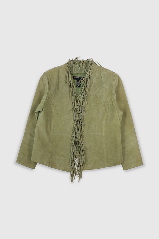 Vintage Y2K Green Suede Jacket | Urban Outfitters