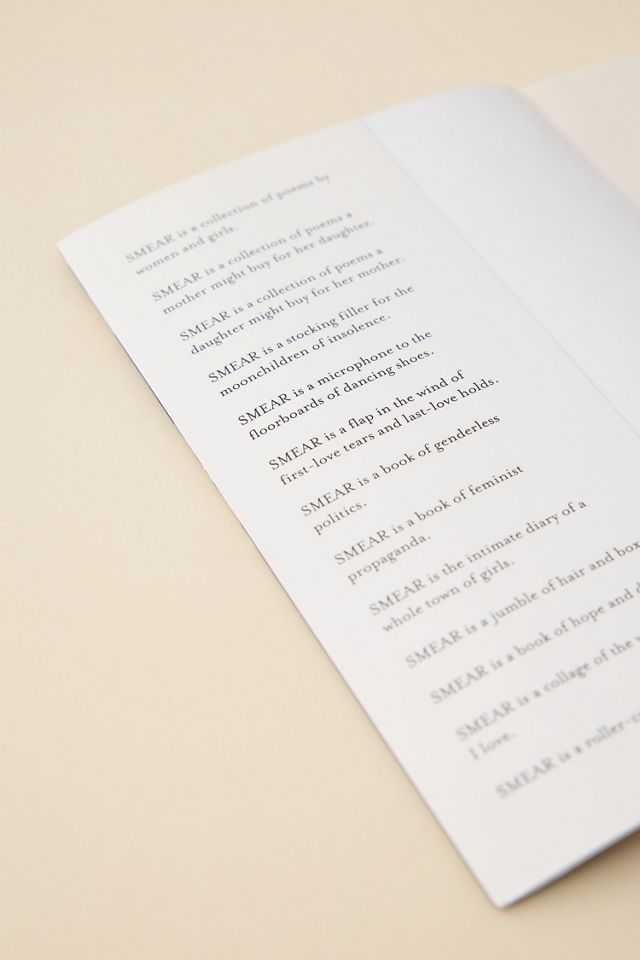 SMEAR: Poems For Girls By Greta Bellamacina | Urban Outfitters