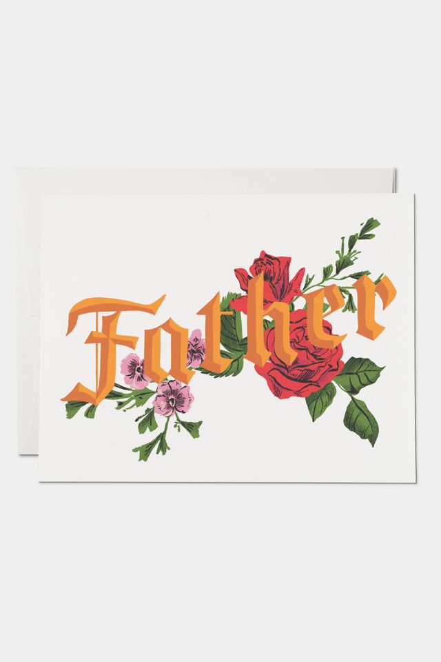 Red Cap Tattoo Father Father's Day Greeting Card | Urban Outfitters