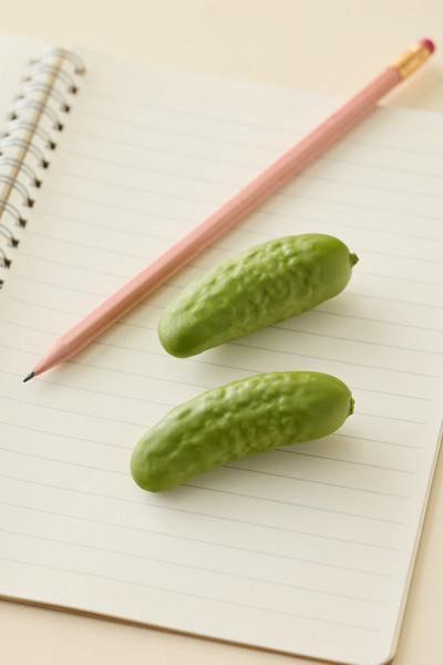 Fred & Friends Pickle Shaped Eraser Set | Urban Outfitters